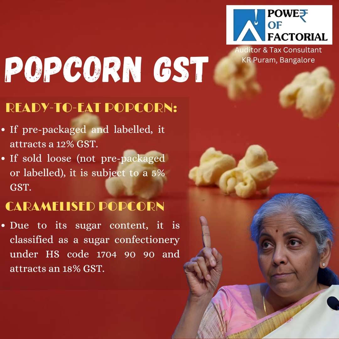 GST on Popcorn Simplified | Tax Rates